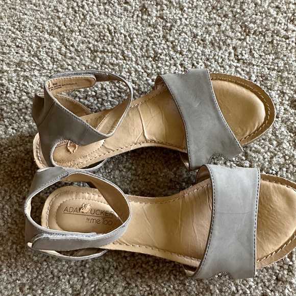 Adam Tucker | Shoes | Adam Tucker By Me Too Tan Mally Ankle Strap Open ...